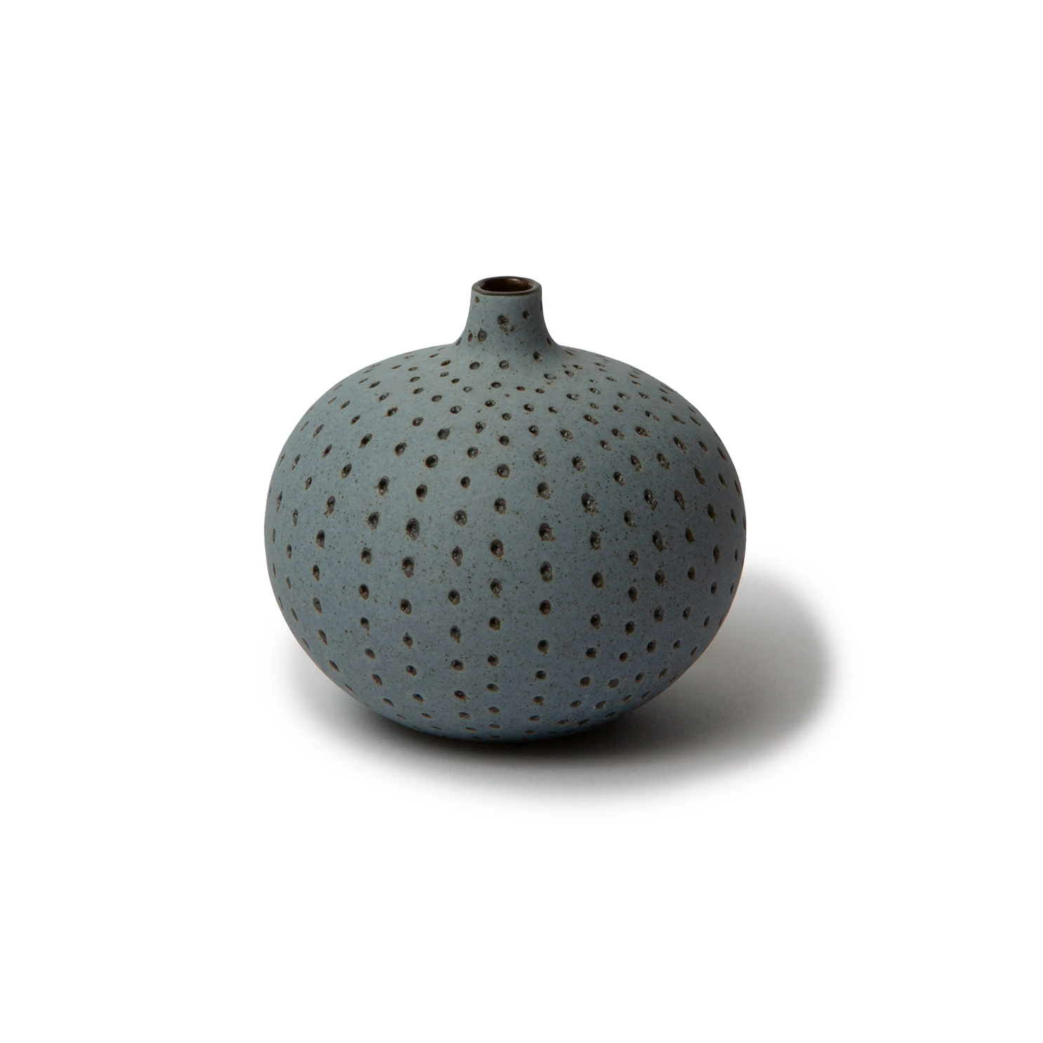 Small Bari Bud Vase in Light Blue Dot Matte Glaze by Lindform