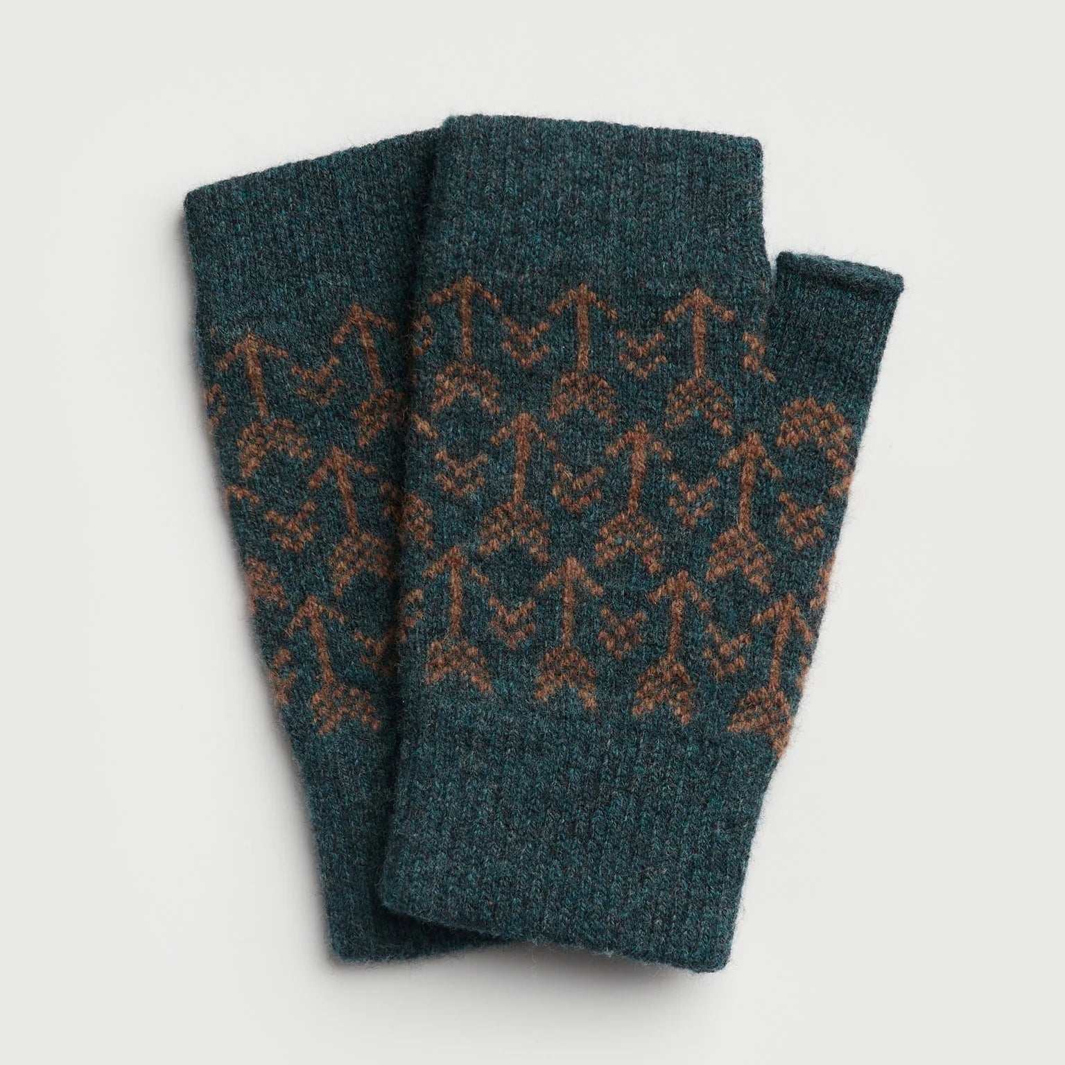 Fingerless Mittens in 'Arrow' - Various Colourways by Hilary Grant