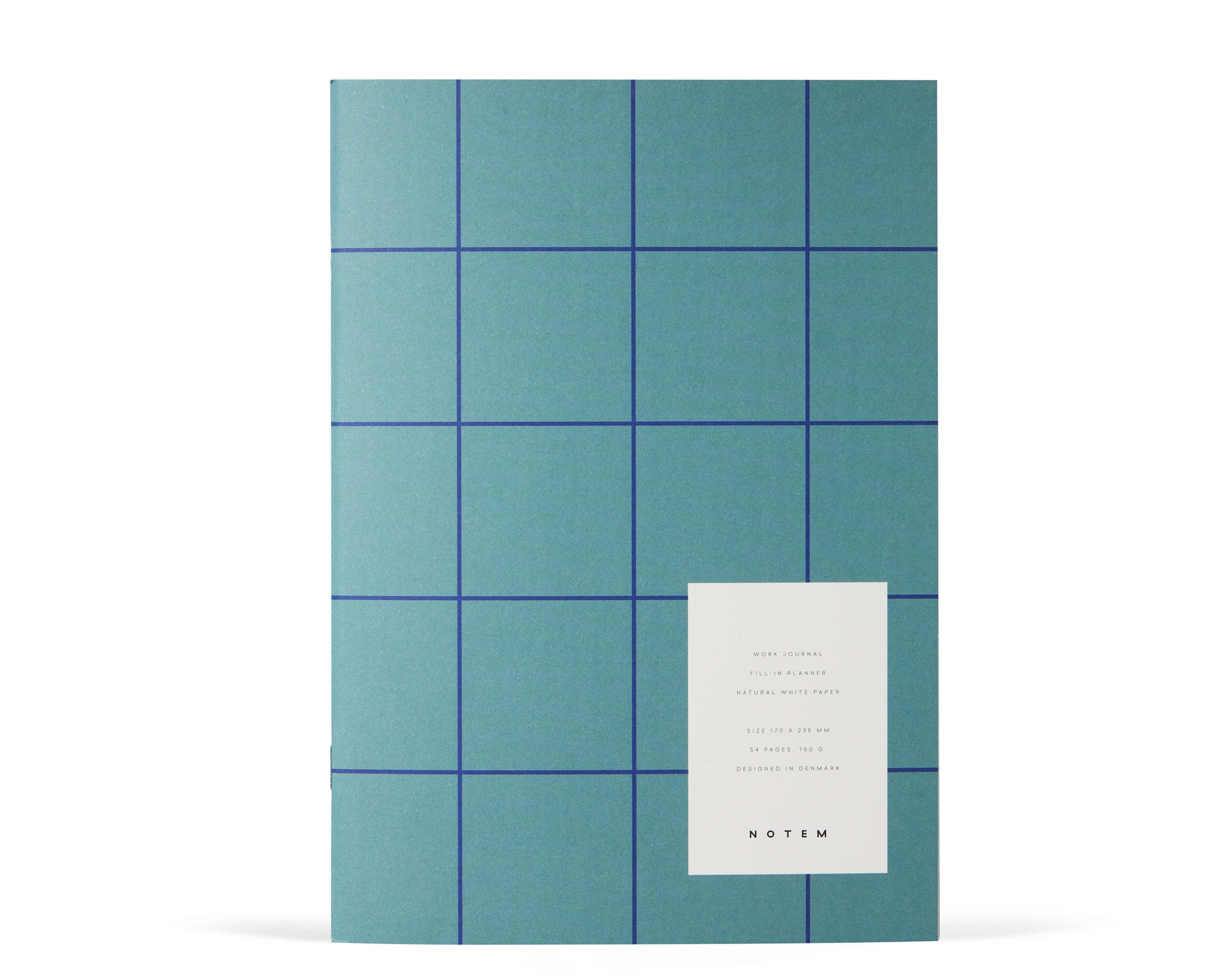 MILO Weekly Work Journal / Planner in Blue Check by Notem Studio