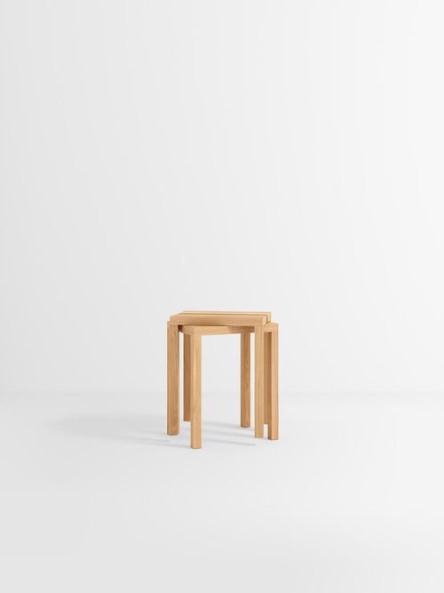 Peg Stool | Natural Oak | by Moebe