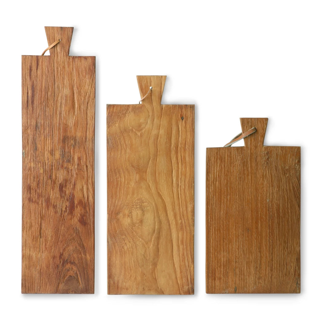 HKLIVING Set of 3 Teak Bread Serving Boards